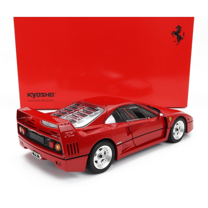 Ferrari F40 with lexan windows 1987 Red Kyosho 08416RL - Miniatures Autos Motos