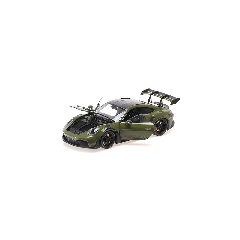 Porsche 911 992 GT3RS 2024 Nato Olive with Black Wheels Minichamps ...