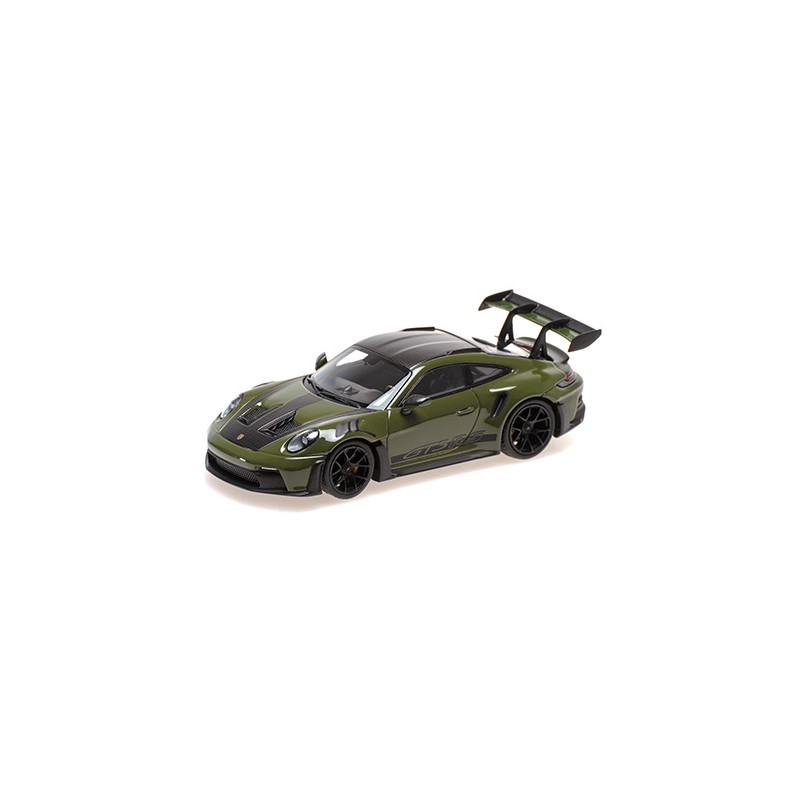 Porsche 911 992 GT3RS 2024 Nato Olive with Black Wheels Minichamps ...