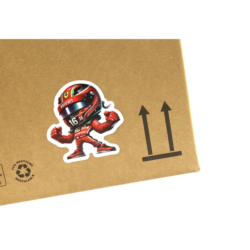 Racing Driver Cartoon Sticker - 7 cm - High-Quality Vinyl STI001 ...