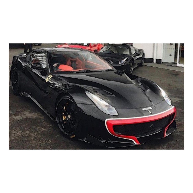 Ferrari F12 TDF Nero DS with red livery Looksmart LS18015A - Miniatures ...