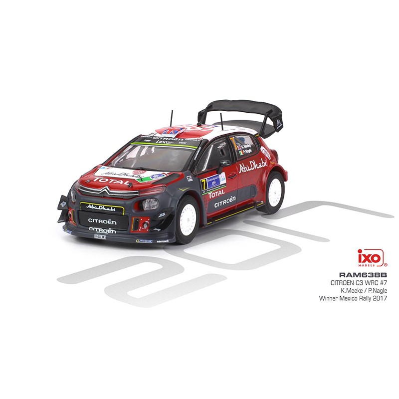 Citroen C3 WRC 7 Rallye Mexique 2017 Meeke Nagle IXO RAM638B ...