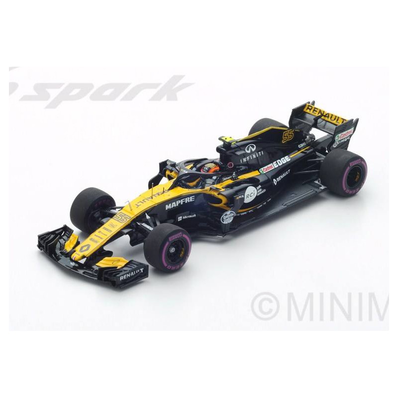 Renault RS18 F1 2018 Carlos Sainz Jr Spark S6056 - Miniatures Autos Motos