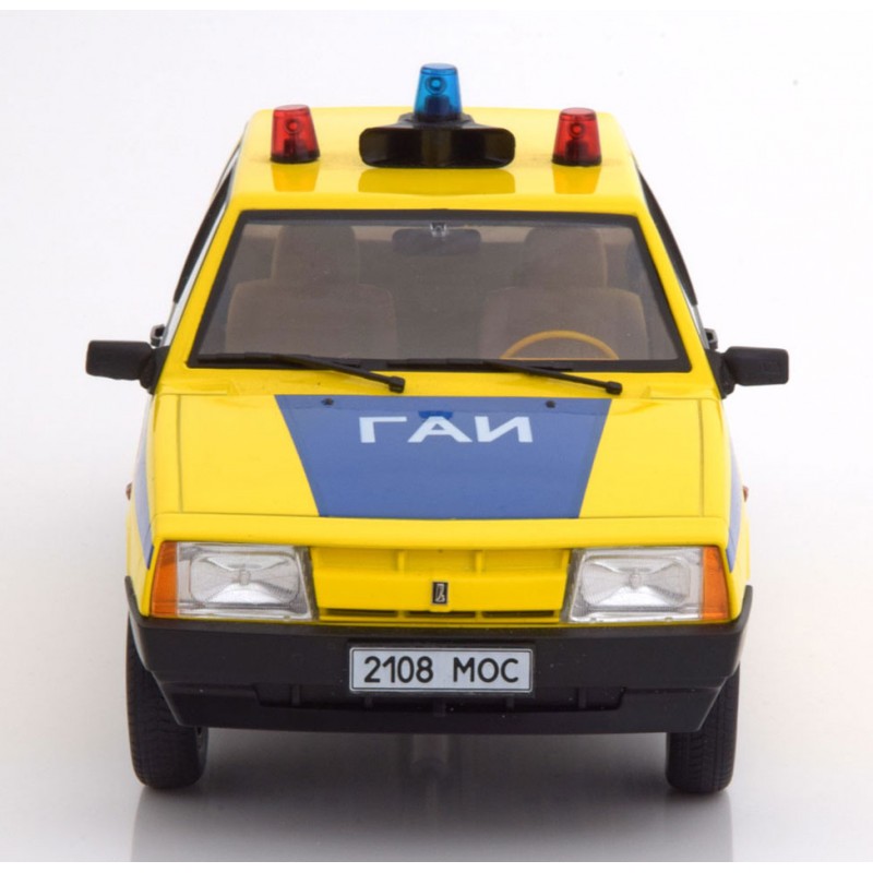 Lada Samara - Police Yellow and Blue KK Scale KKDC180216 - Miniatures ...