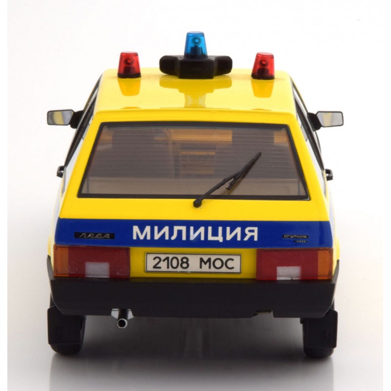 Lada Samara - Police Yellow and Blue KK Scale KKDC180216 - Miniatures ...