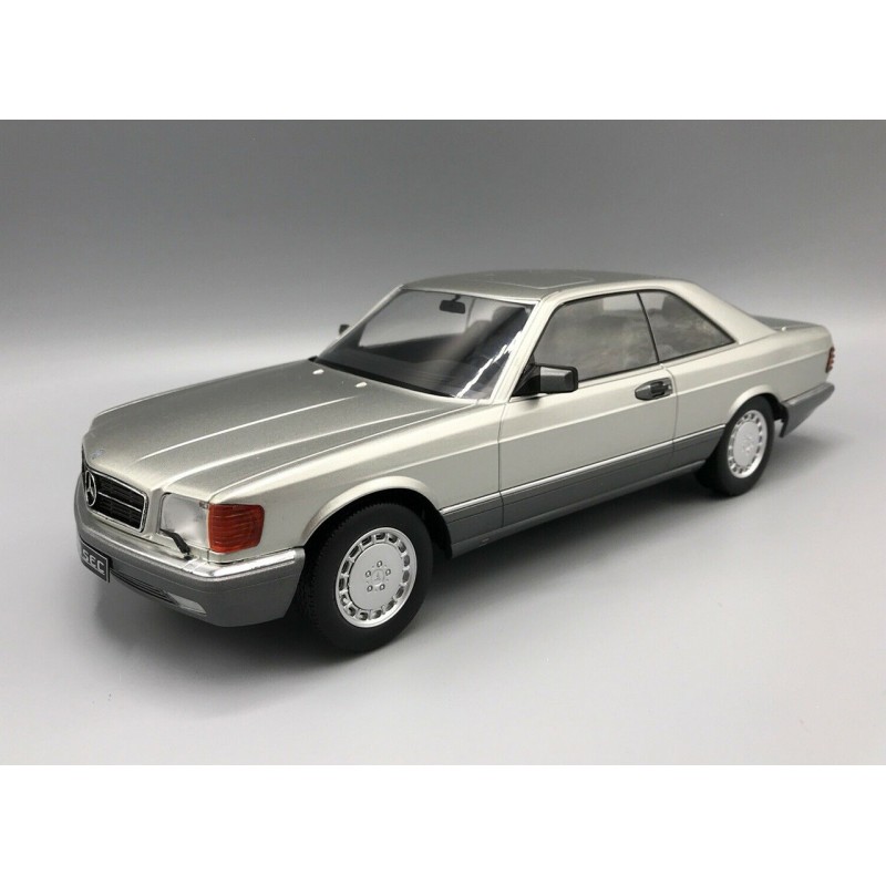 Mercedes 560 SEC C126 Silver KK Scale KKDC180332 - Miniatures Autos Motos