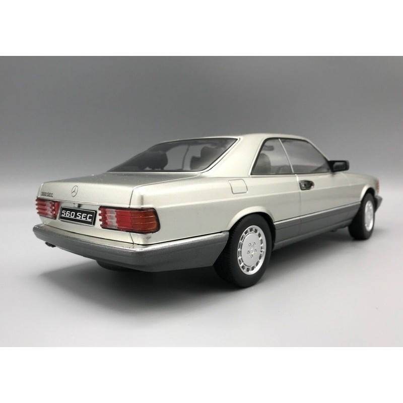 Mercedes 560 SEC C126 Silver KK Scale KKDC180332 - Miniatures Autos Motos