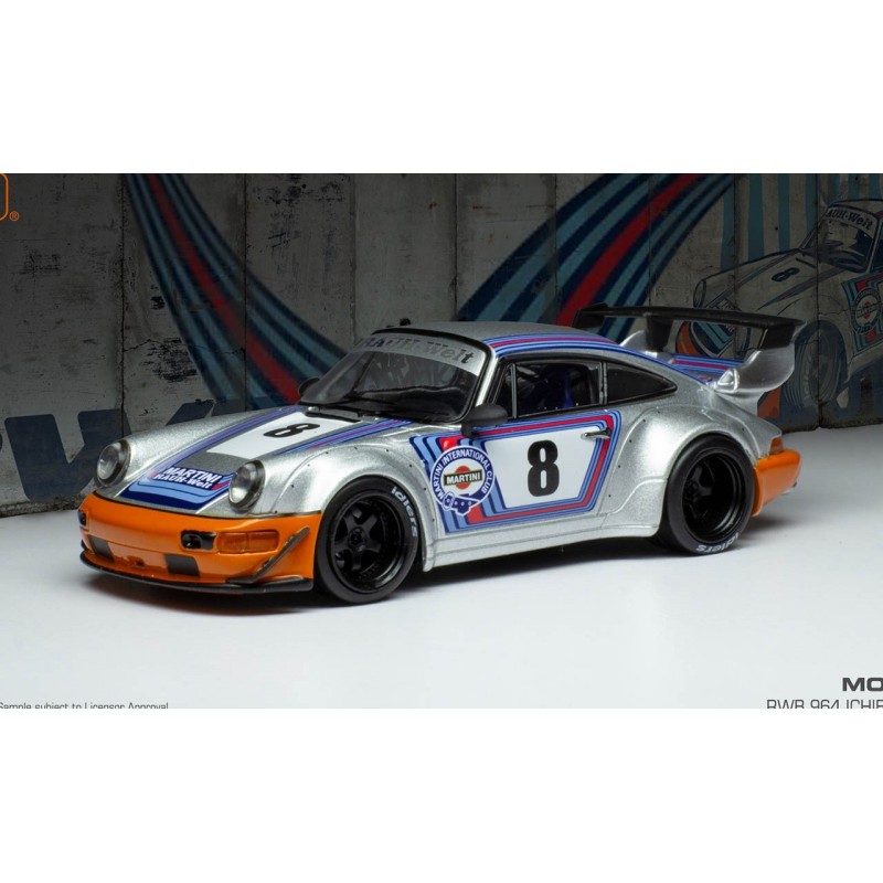 Porsche 964 RWB Silver IXO MOC307 - Miniatures Autos Motos