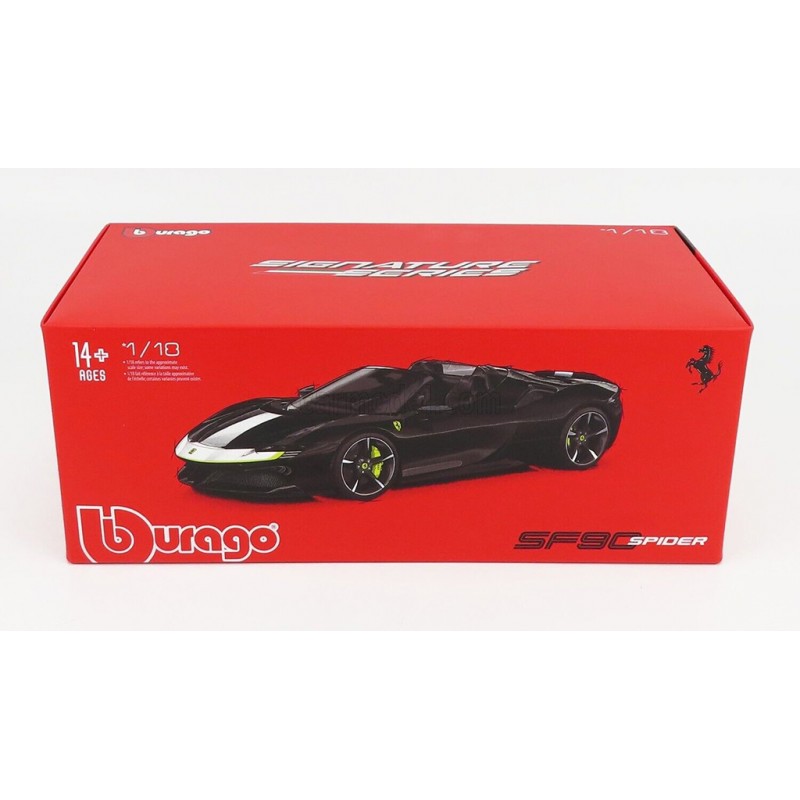 Ferrari SF90 Stradale Assetto Fiorano Black White Bburago BU18 ...