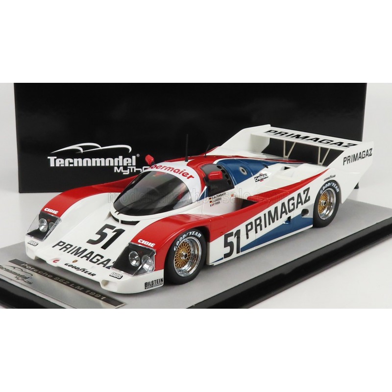 Porsche 962C Primagaz 51 24 Heures du Mans 1991 Tecnomodel TM18-271D - Miniatures Autos Motos