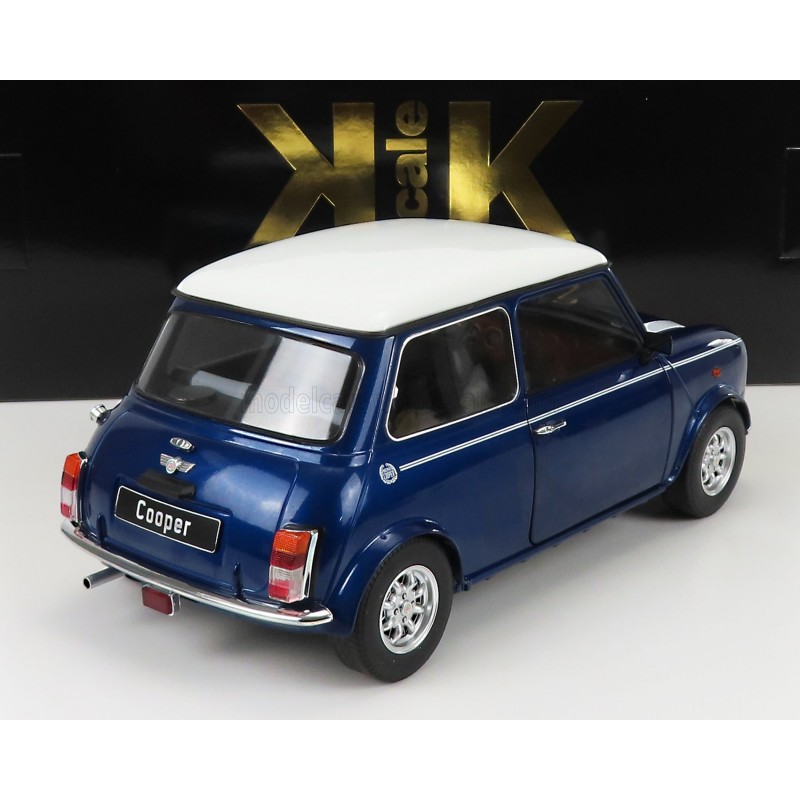 Mini Cooper 1992 Blue Metallic White KK Scale KKDC120053L - Miniatures ...