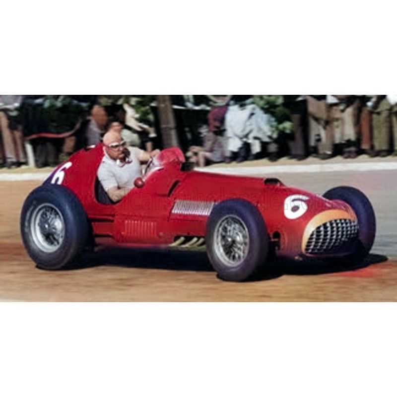 Ferrari 375 with driver 6 Jose Froilan Gonzalez F1 2nd Espagne 1951 GP ...