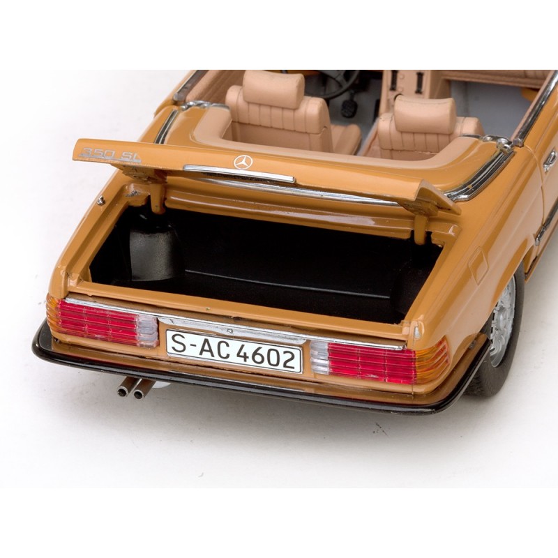 Mercedes 350 SL 1977 Orange Sunstar SS4602 - Miniatures Autos Motos