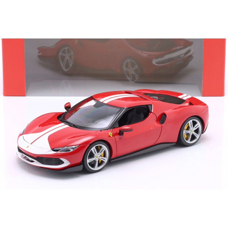 Ferrari 296 GTB White Bburago BU18-16017RED - Miniatures Autos Motos