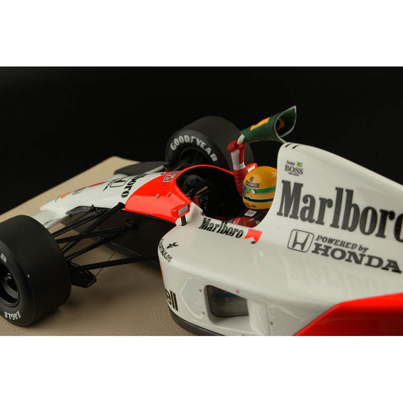 McLaren Honda MP4/6 1 Ayrton Senna F1 World Champion 1991 with driver ...